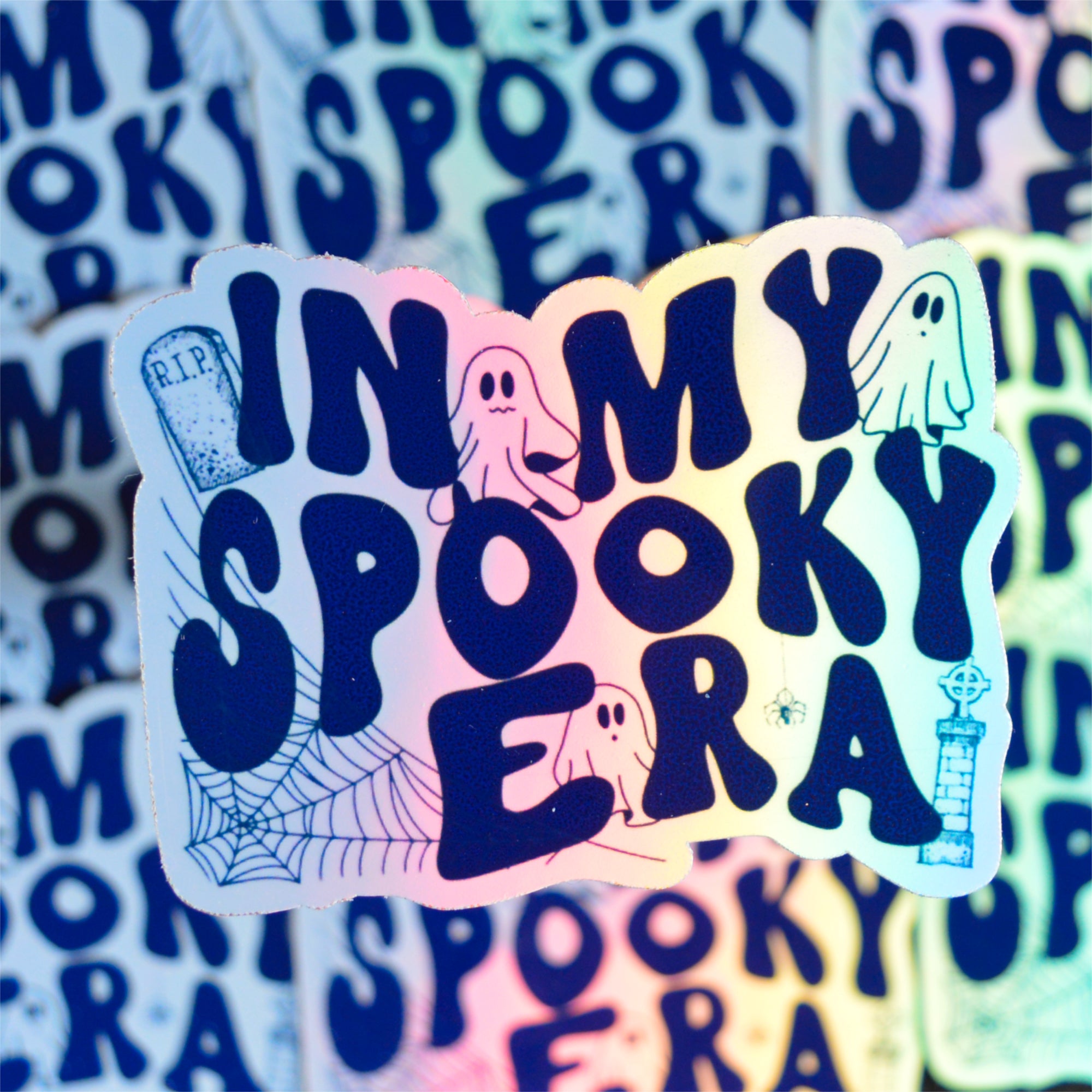 Stationery | Vinyl Holographic Halloween Sticker | In My Spooky Era ...